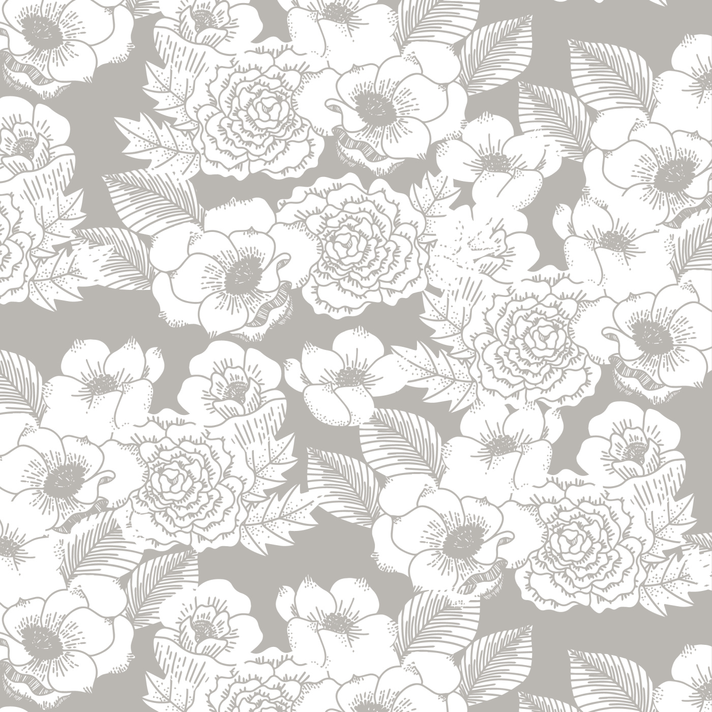Sketched Peonies Peel and Stick Removable Wallpaper | Love vs. Design
