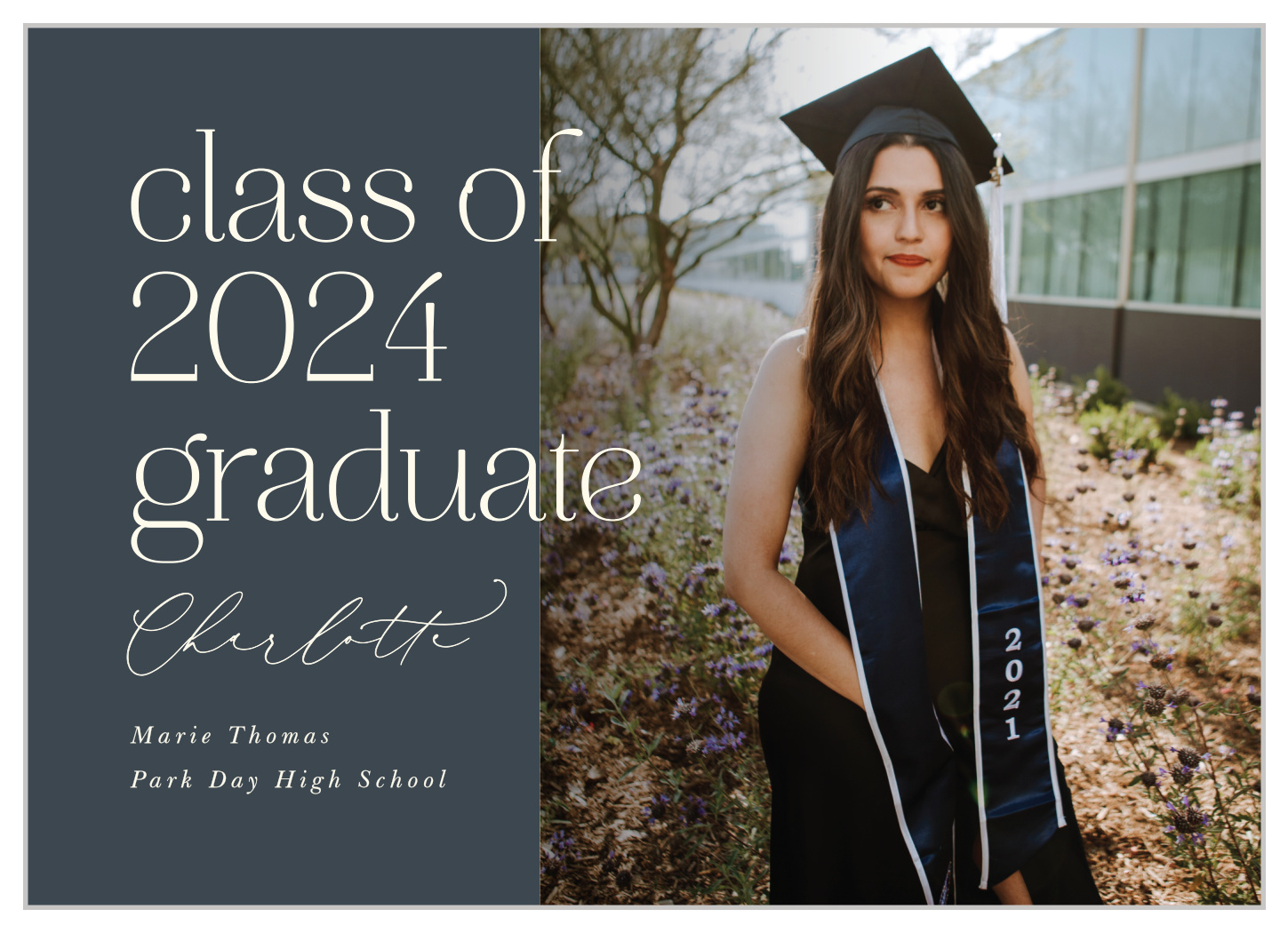 Contemporary Simplicity Graduation Announcements by Basic Invite