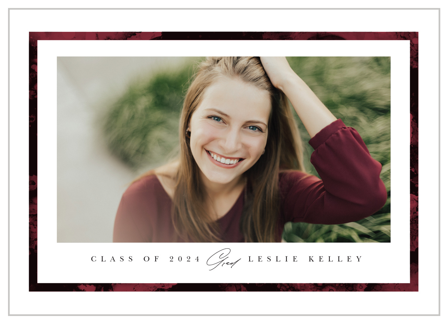 Marble Frame Graduation Announcements by Basic Invite