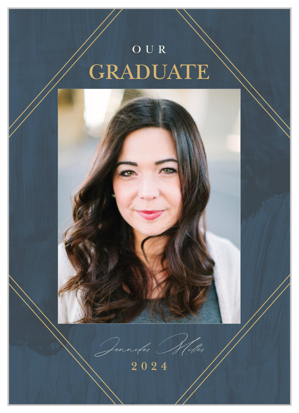 Diamond Frame Graduation Announcements by Basic Invite