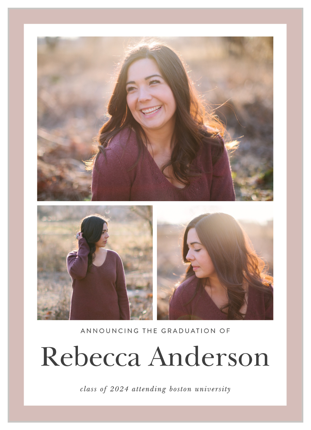Cheerful Triad Graduation Announcements by Basic Invite