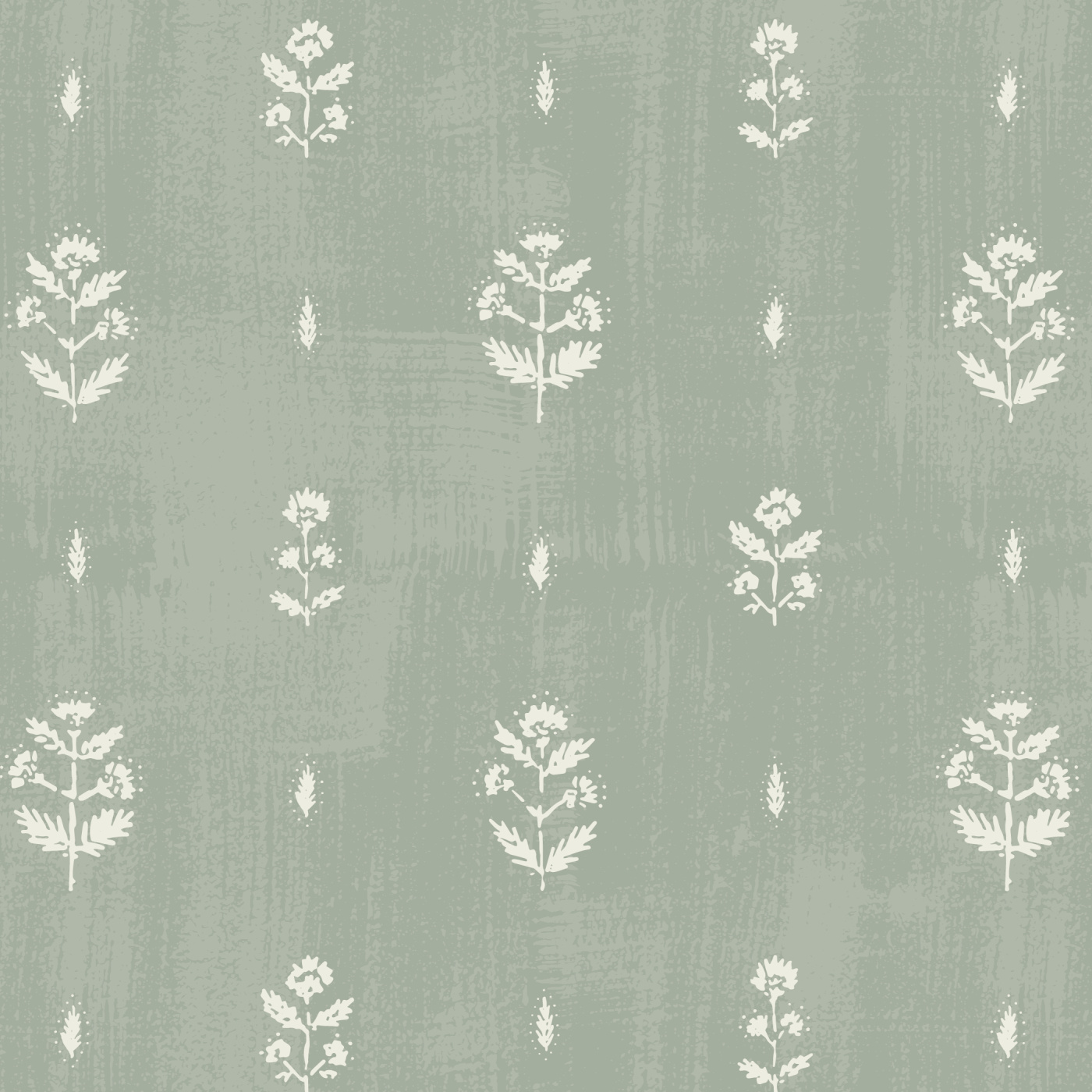 Block Print Daisy Peel and Stick Removable Wallpaper | Love vs. Design