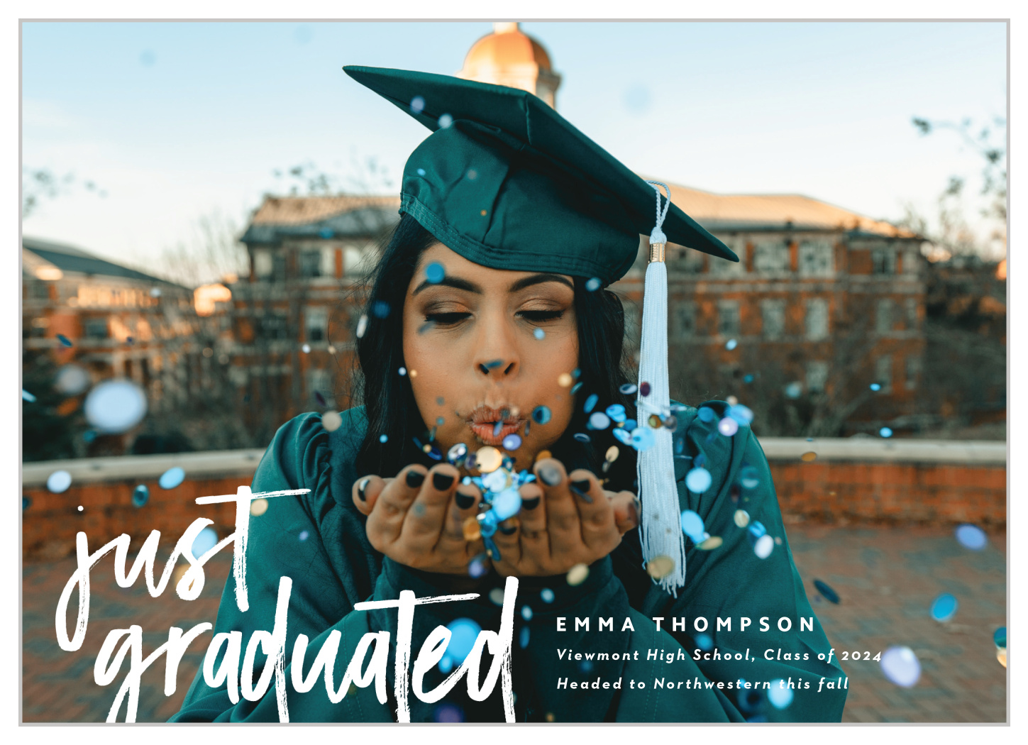 Just Graduated Graduation Announcements by Basic Invite
