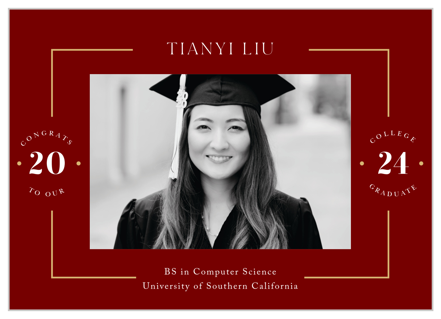 Frontline Frame Graduation Announcements by Basic Invite