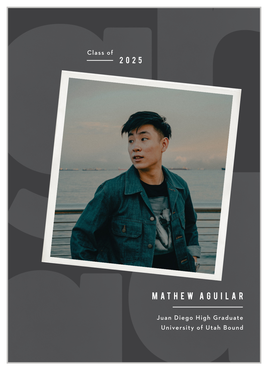 Graphic Polaroid Graduation Announcements by Basic Invite