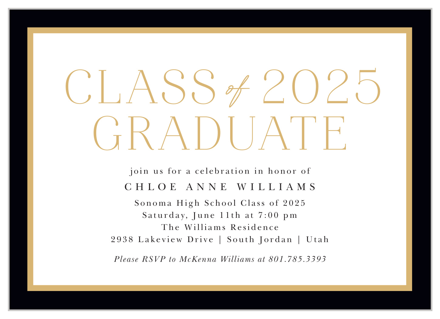 Classic Stack Graduation Invitations by Basic Invite
