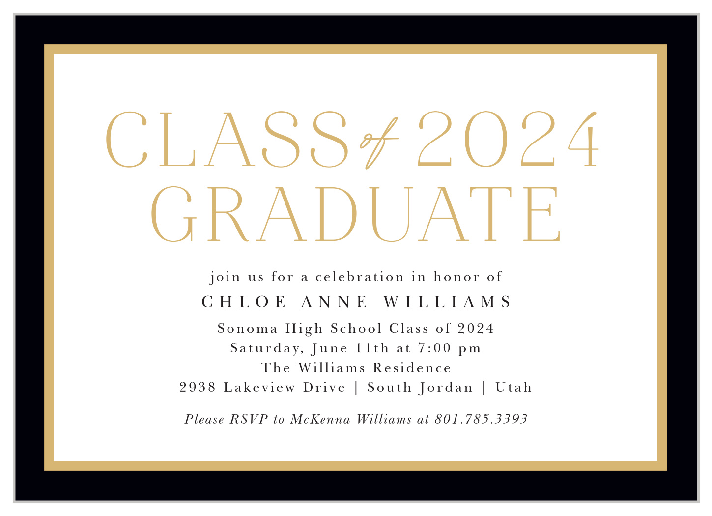 Classic Stack Graduation Invitations by Basic Invite