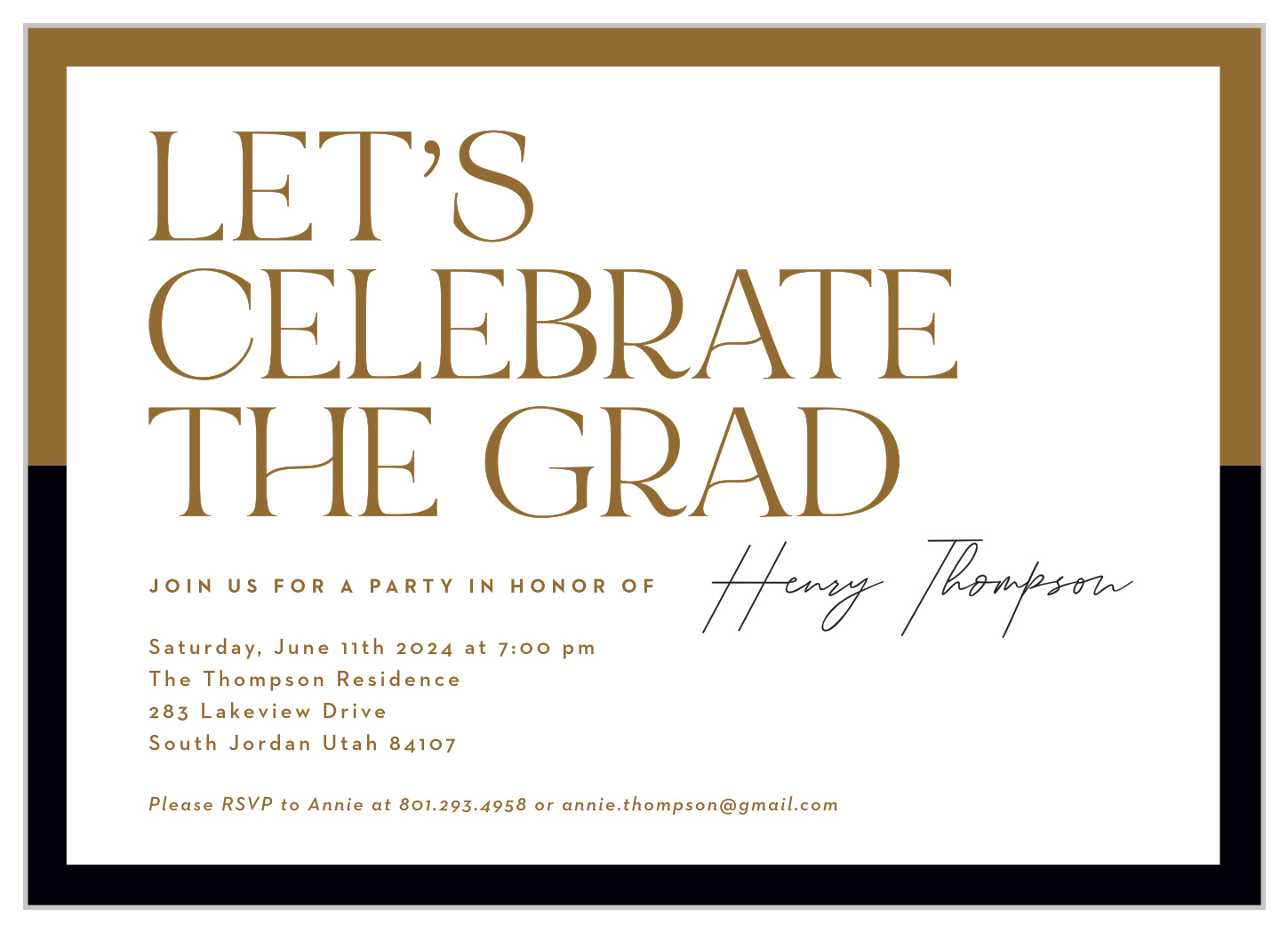 Side Stack Graduation Invitations by Basic Invite