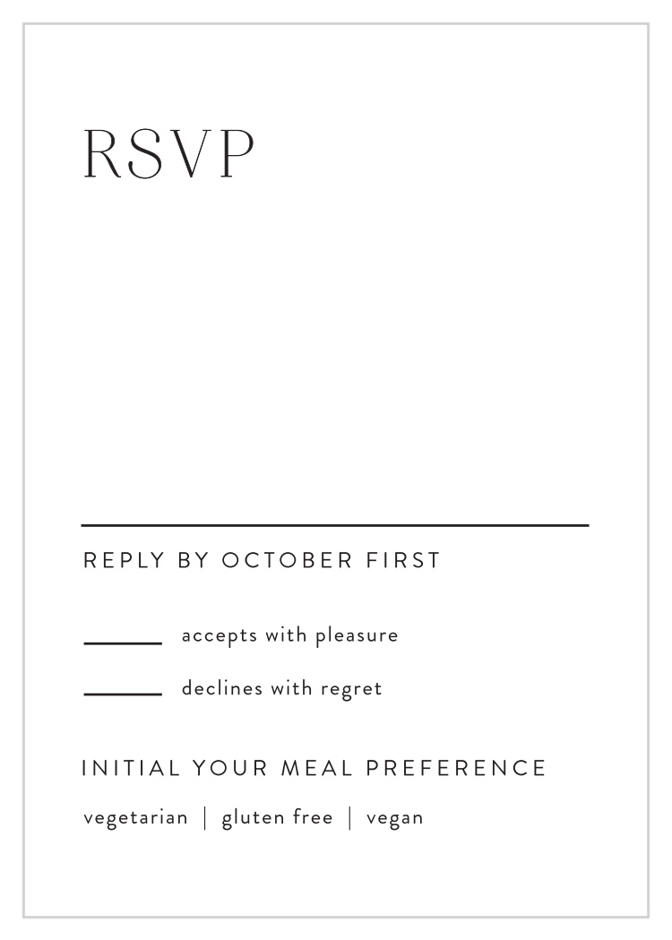 Simply Classy Response Cards by Basic Invite