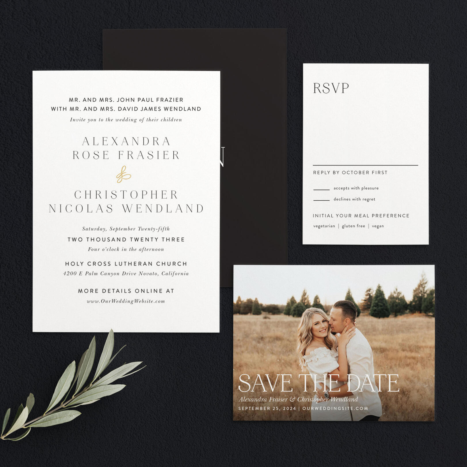 Simply Classy Save the Date Cards by Basic Invite