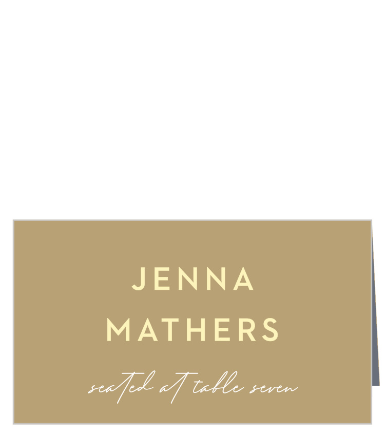 Minimal Stack Place Cards by Basic Invite