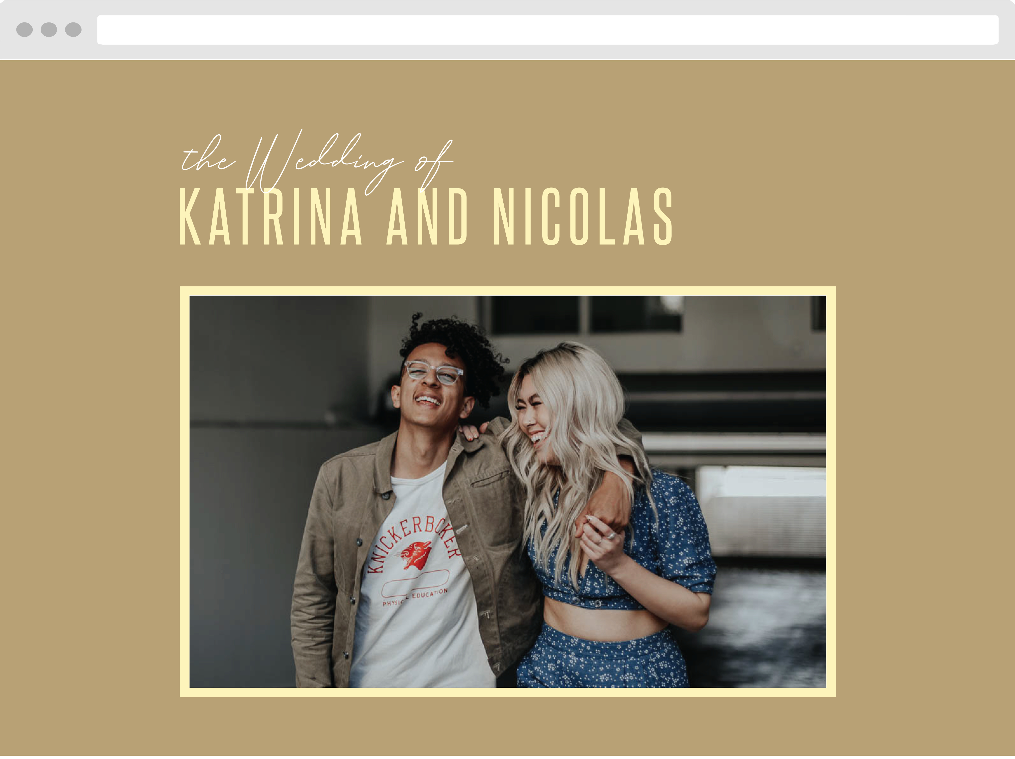 Minimal Stack Wedding Website by Basic Invite