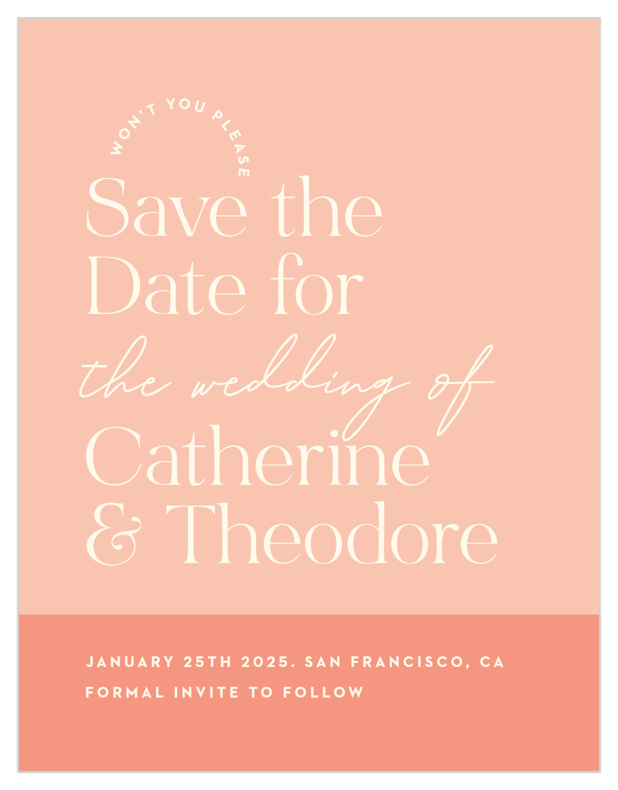 Fresh Type Save the Date Cards by Basic Invite