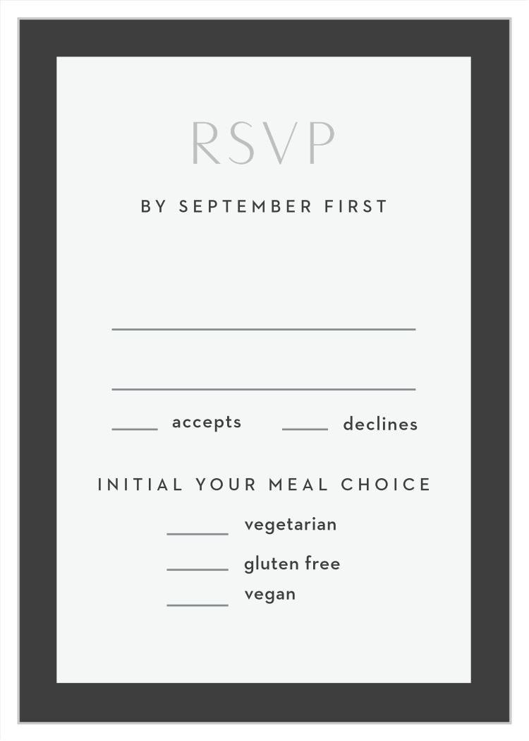 Ring Simplicity Response Cards by Basic Invite
