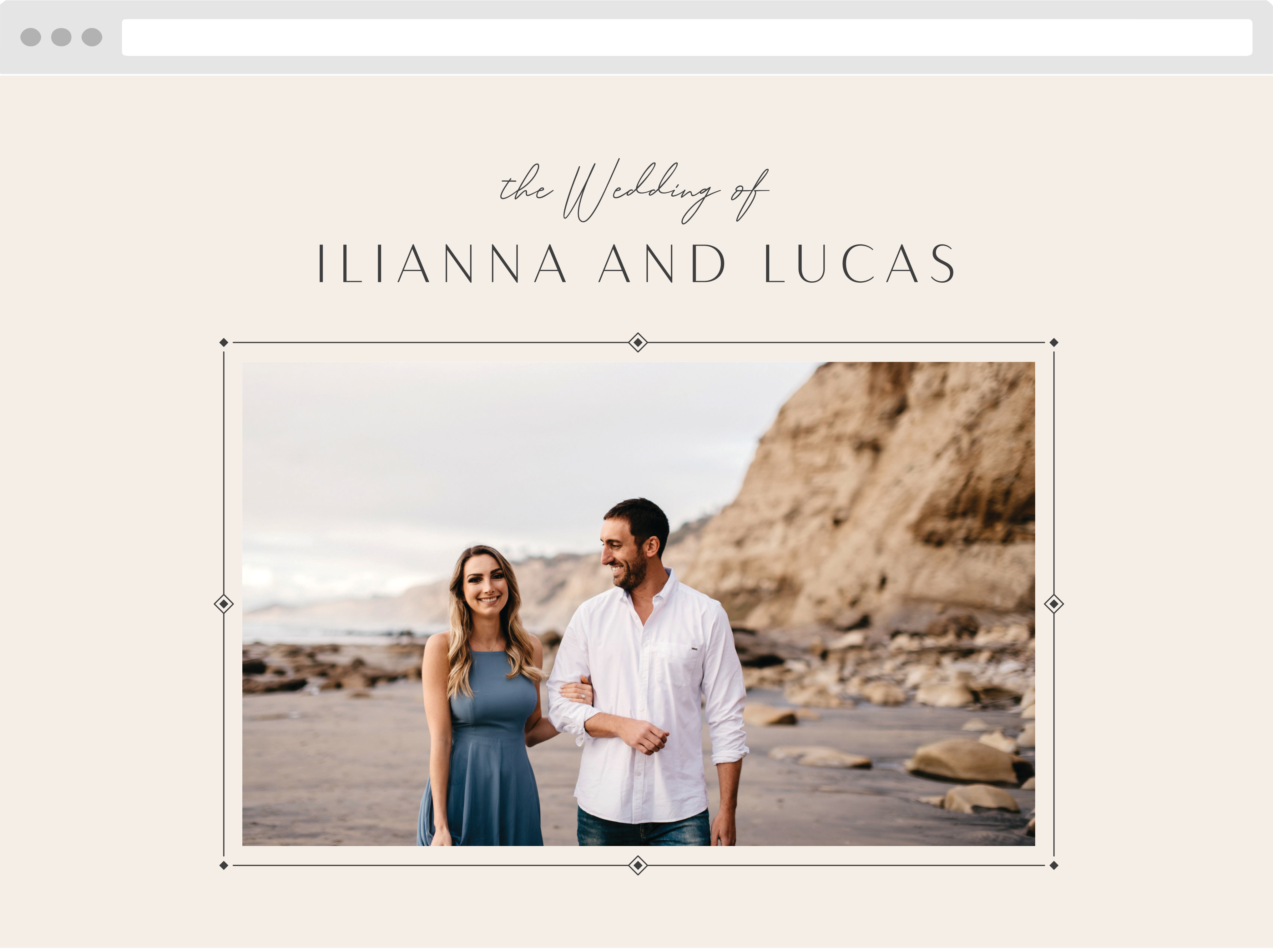 Ilianna Elegance Wedding Website by Basic Invite
