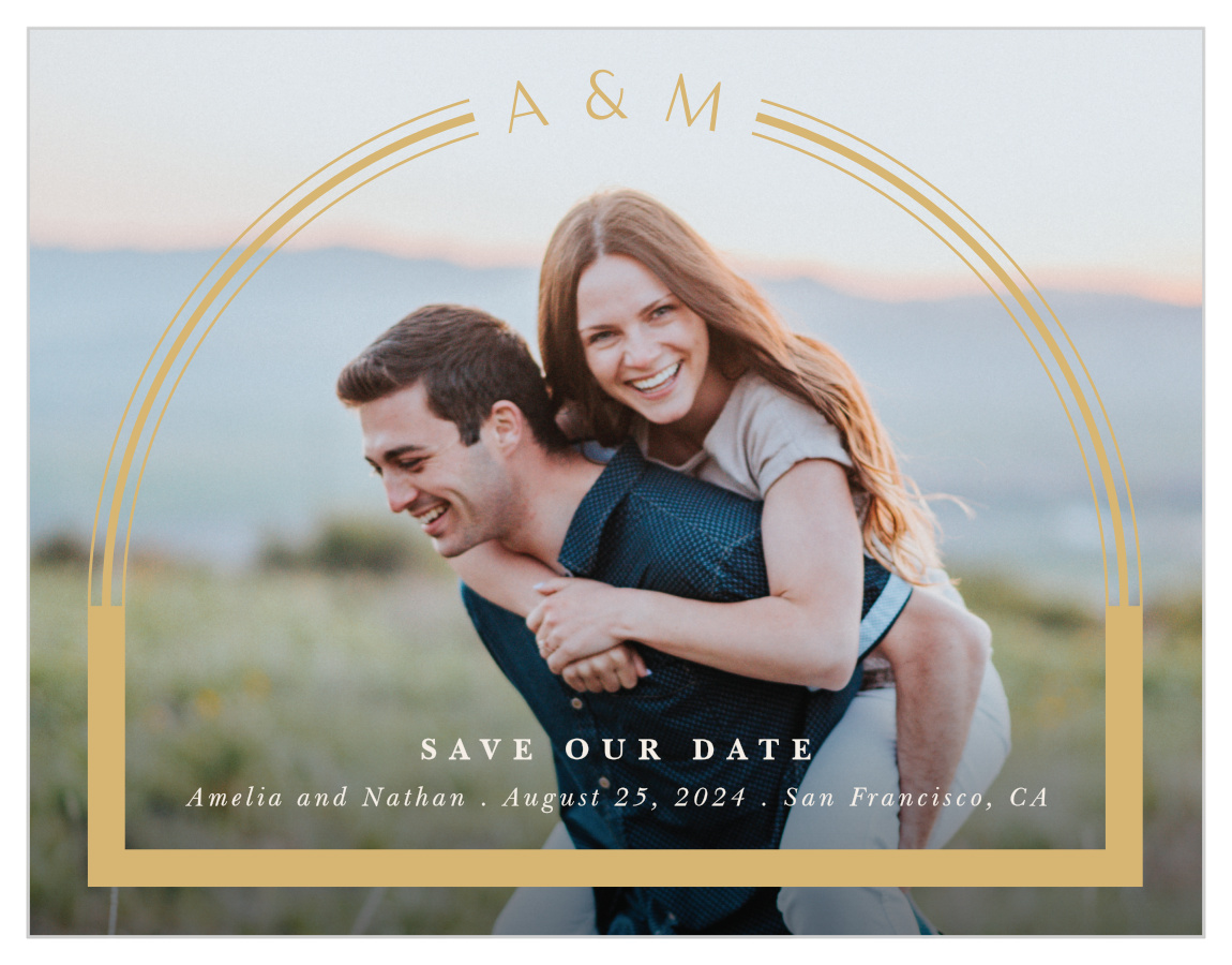You & Me Save the Date Cards by Basic Invite
