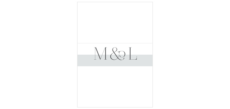 Asymmetrical Initials Wedding Invitations by Basic Invite