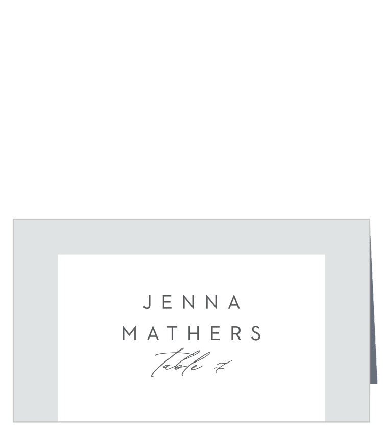 Asymmetrical Initials Place Cards by Basic Invite