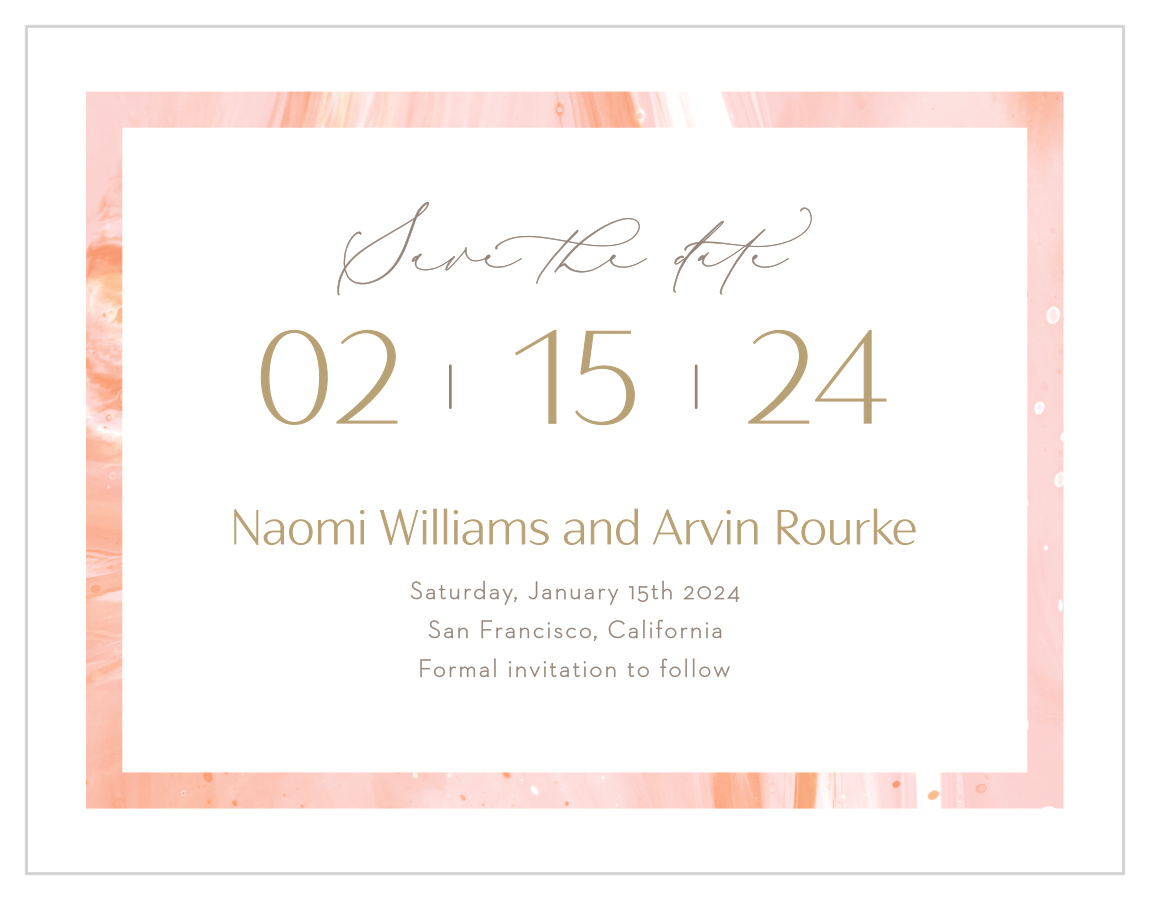 Sleek Names Save the Date Cards by Basic Invite