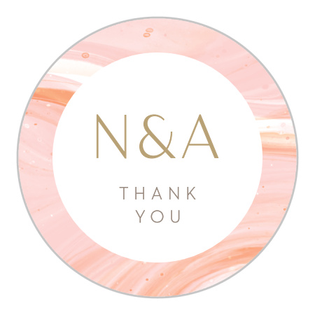 Sleek Names Wedding Stickers by Basic Invite