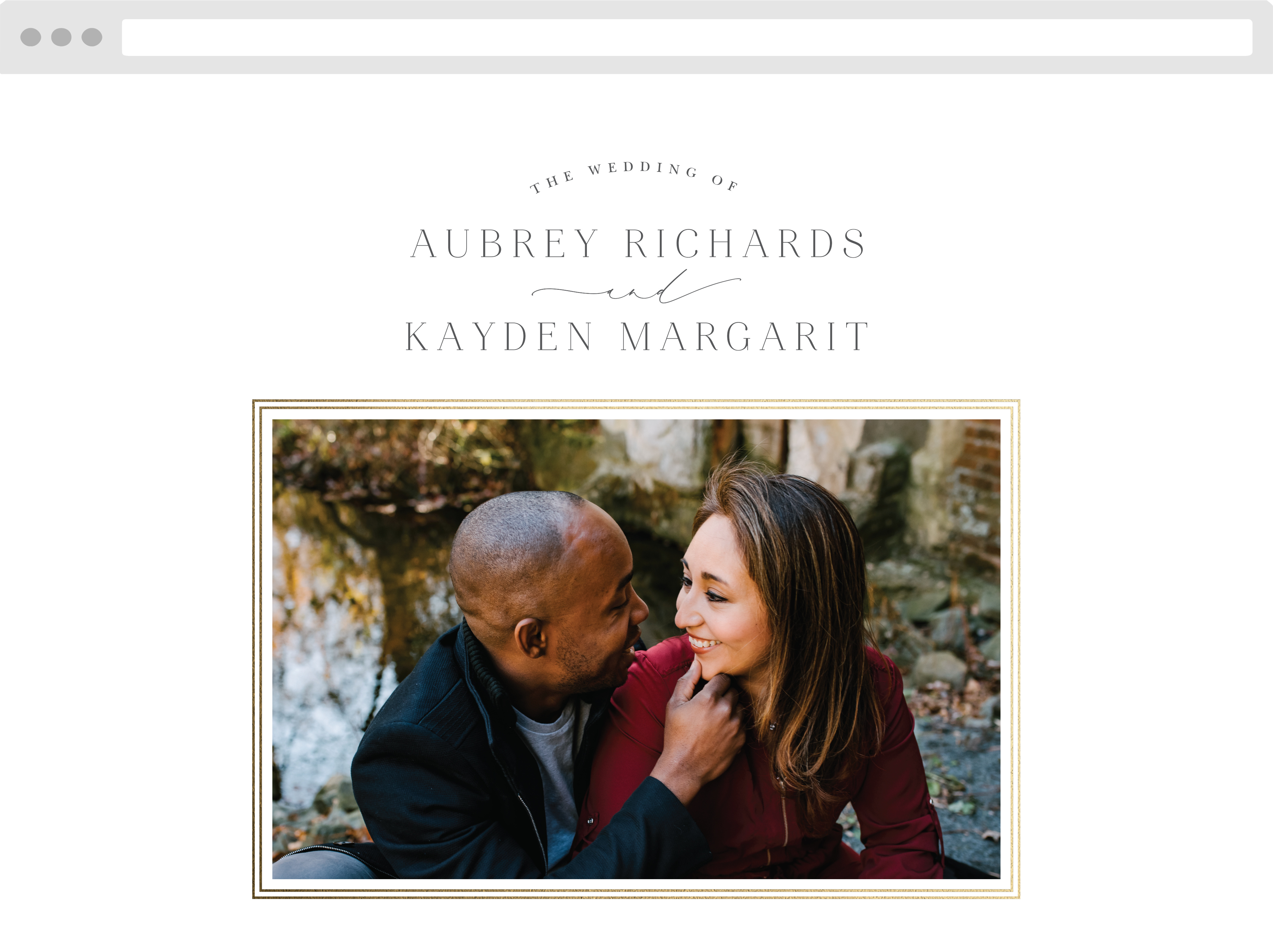 Alluring Aubrey Wedding Website by Basic Invite