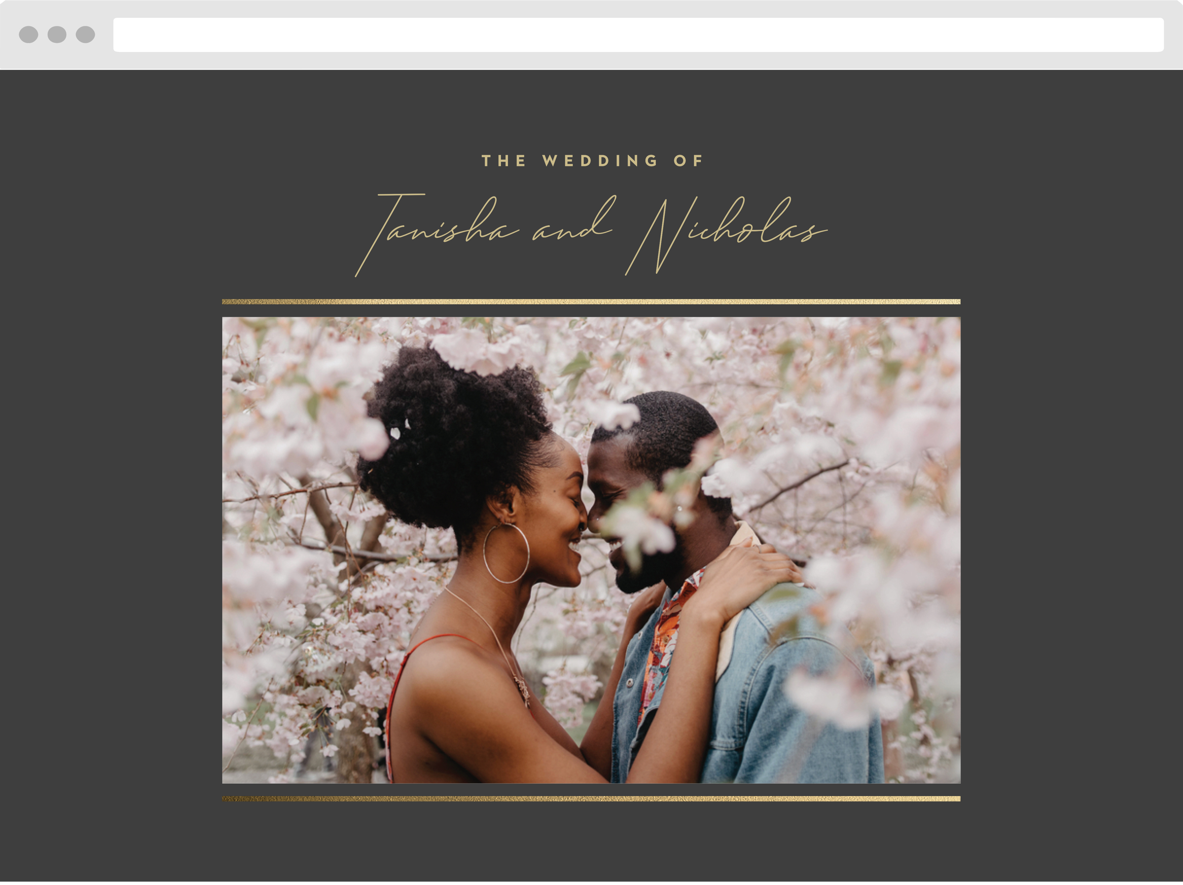 Simply Highlighted Wedding Website by Basic Invite
