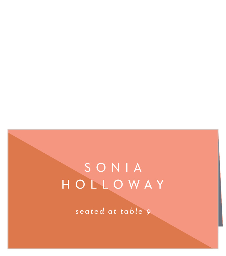 Color Split Place Cards by Basic Invite