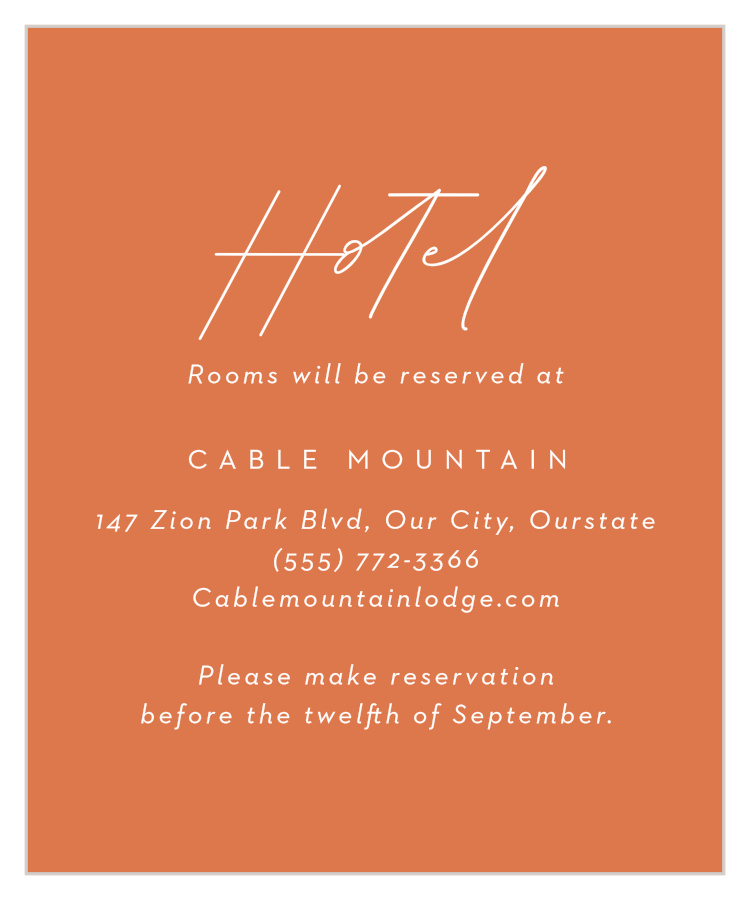 Color Split Accommodation Cards by Basic Invite