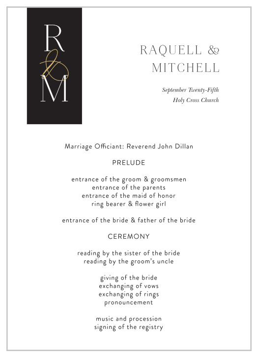 Bold Initials Wedding Invitations by Basic Invite