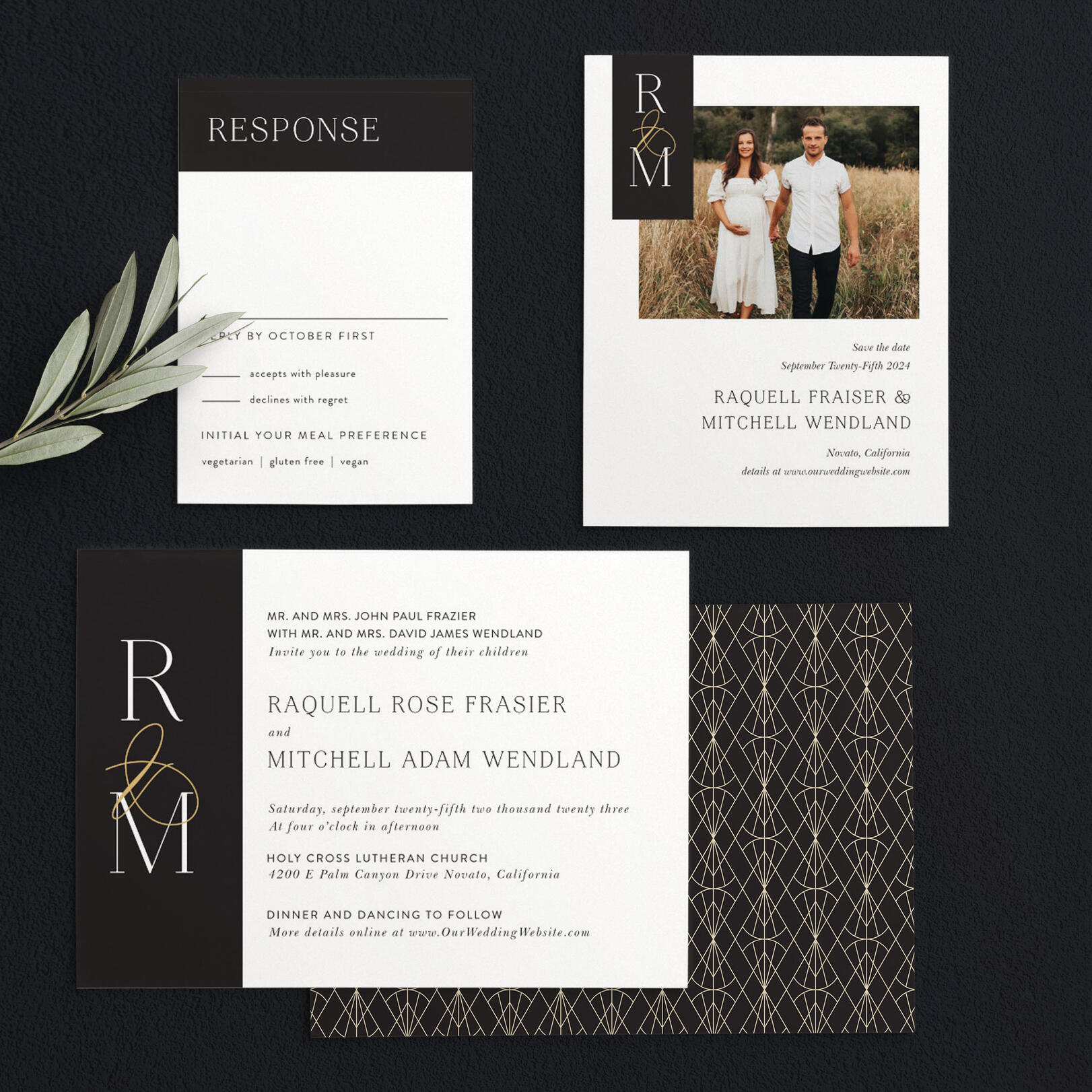 Bold Initials Wedding Invitations by Basic Invite