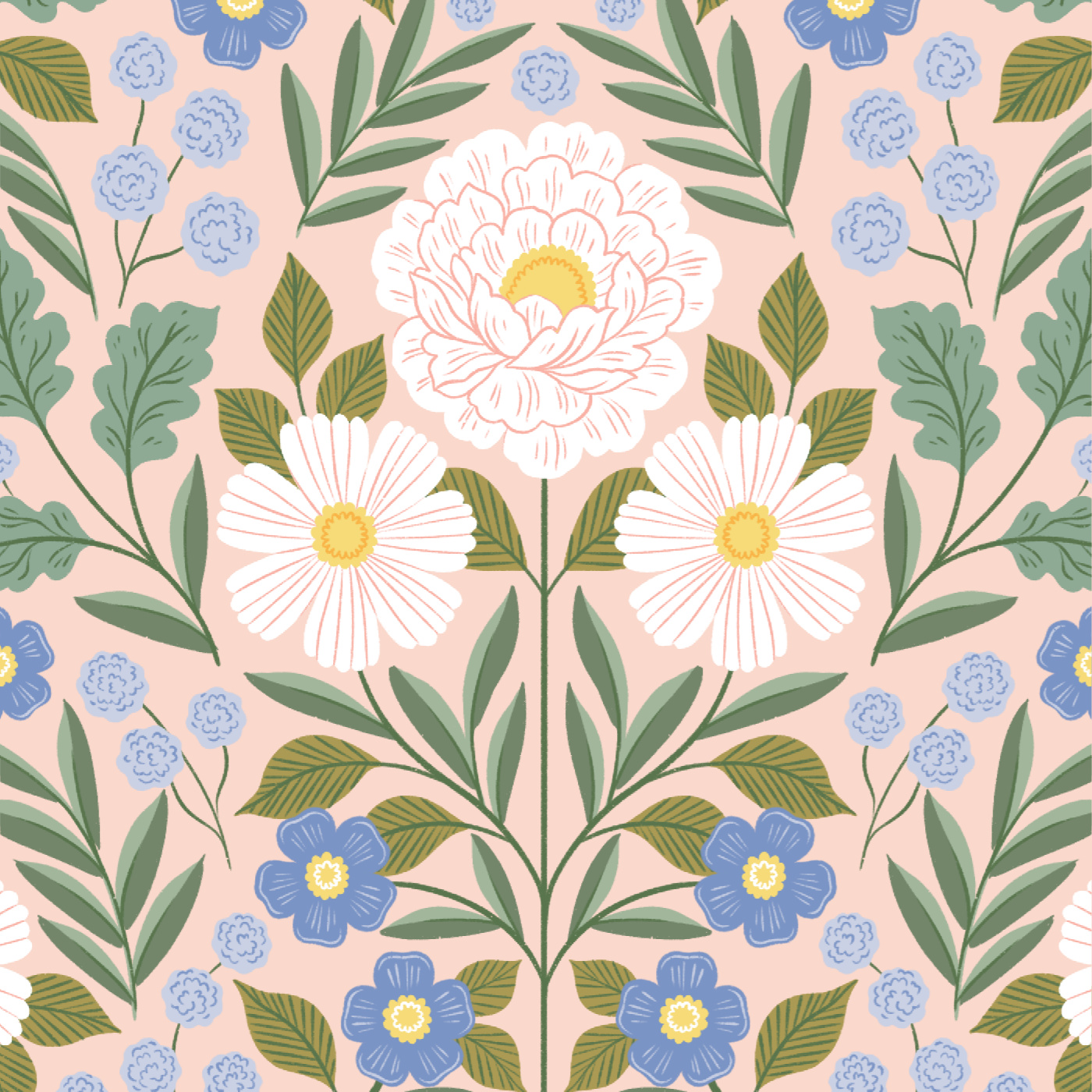 Wild Peony Peel and Stick Removable Wallpaper | Love vs. Design