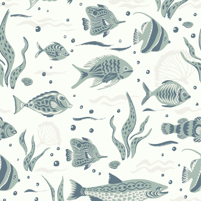 Fish wallpaper | Peel And Stick & Traditional Wallpapers