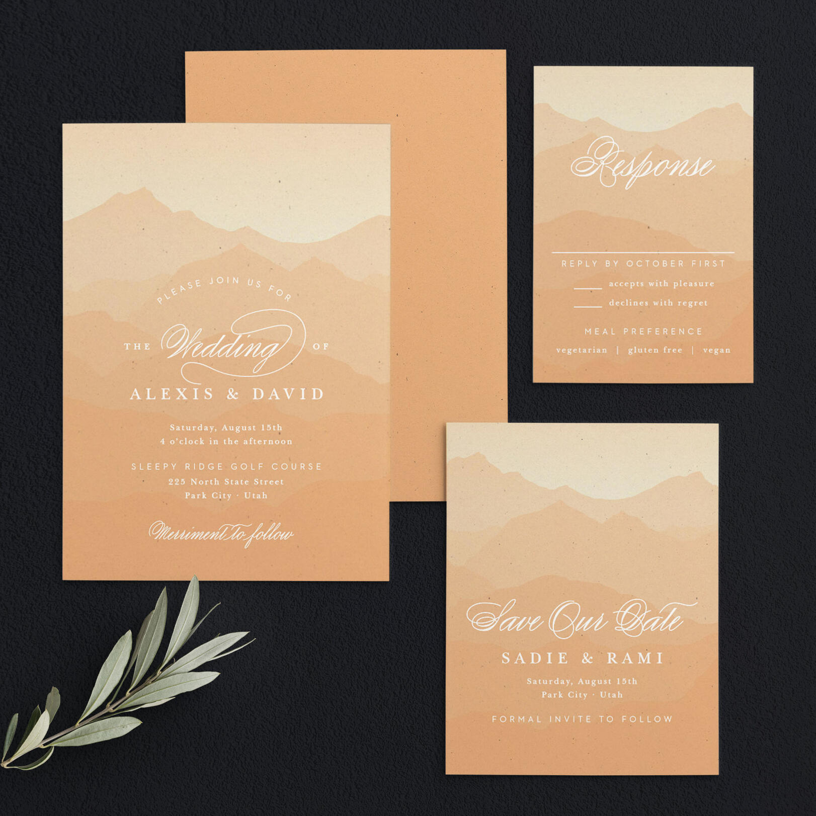 Majestic Mountains Wedding Invitation