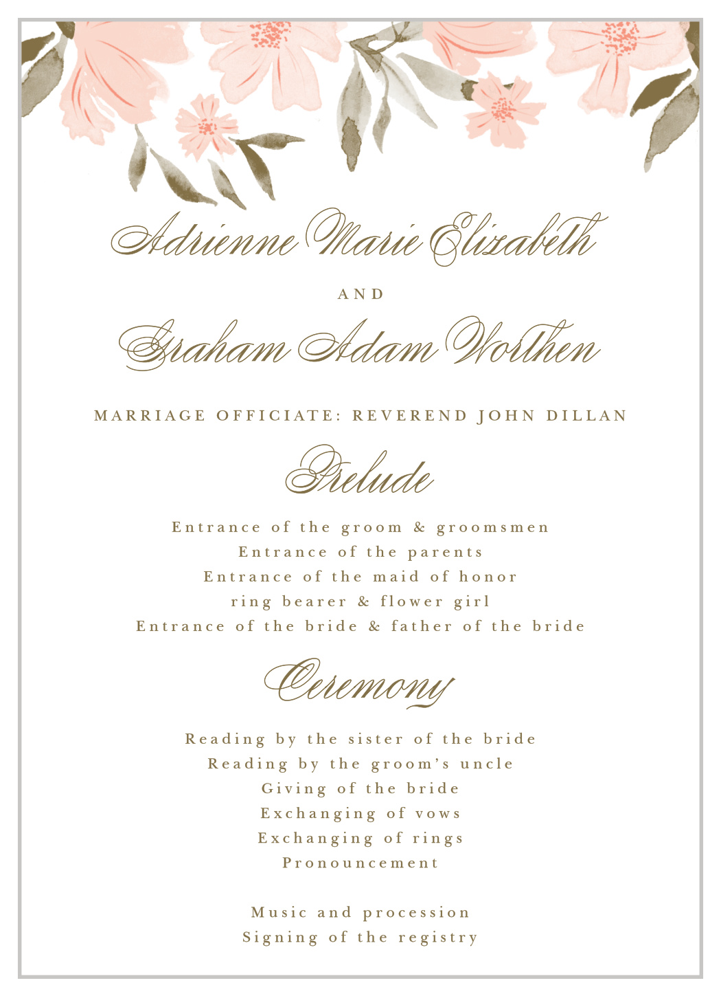 Sprint Bounty Wedding Programs by Basic Invite