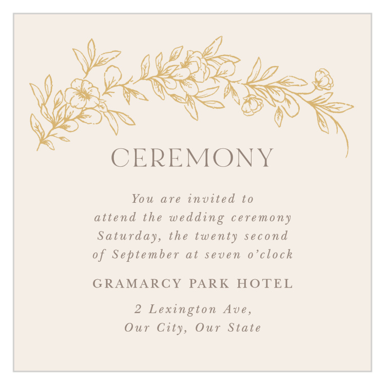 Romantic Garden Wedding Invitations by Basic Invite