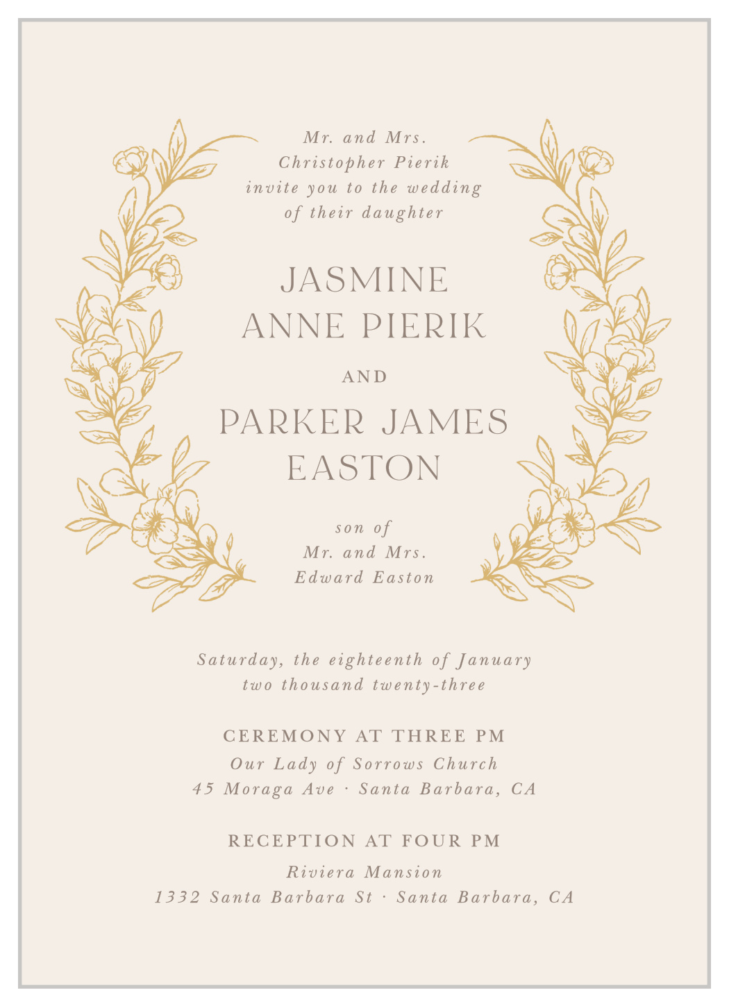 Romantic Garden Wedding Invitations by Basic Invite