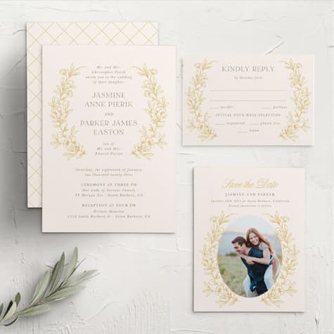 Romantic Garden Wedding Invitations by Basic Invite
