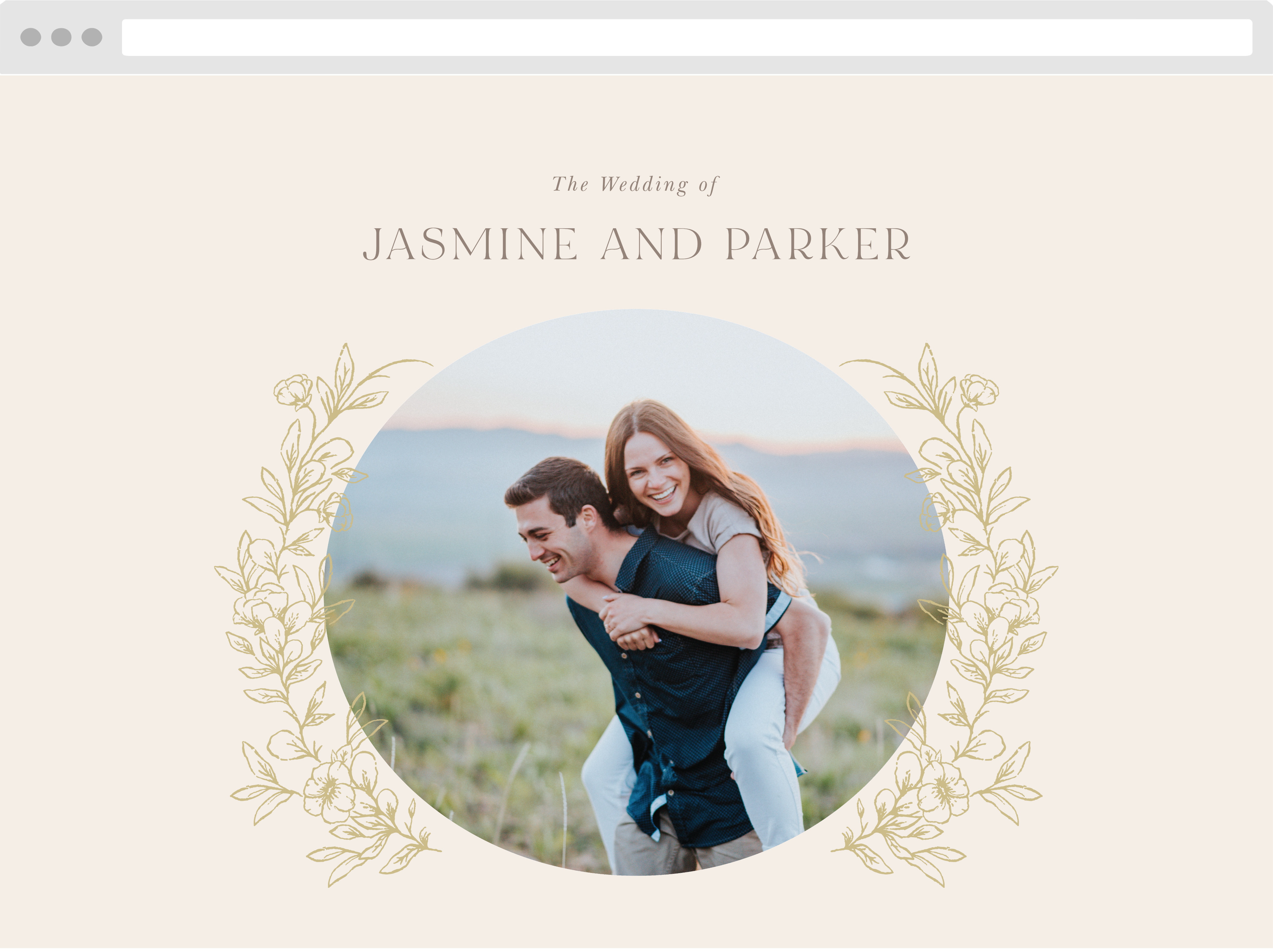 Romantic Garden Wedding Website by Basic Invite
