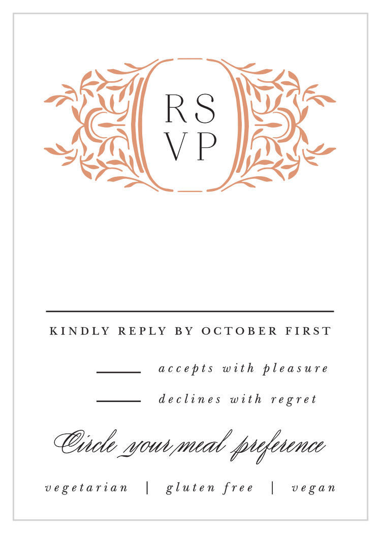 Fancy Filigree Response Cards by Basic Invite