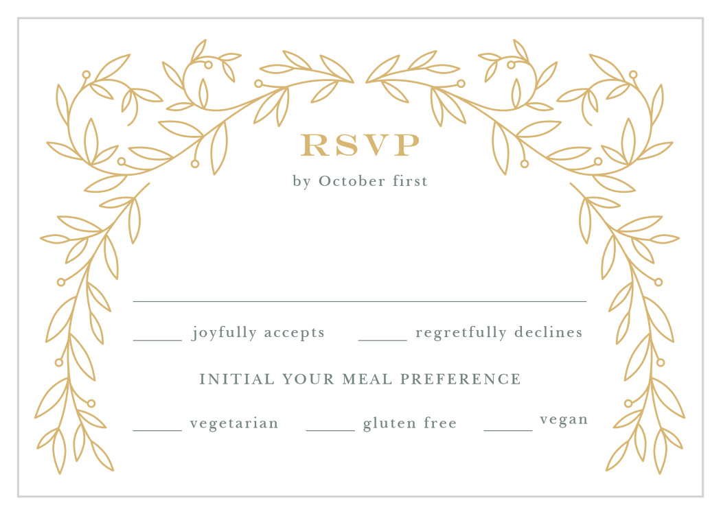 Swirling Vines Response Cards by Basic Invite