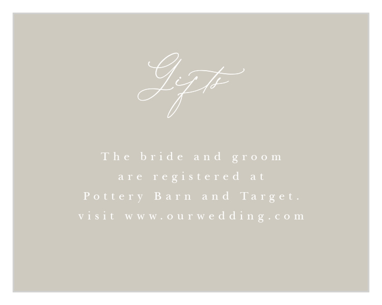 Golden Crest Registry Cards by Basic Invite