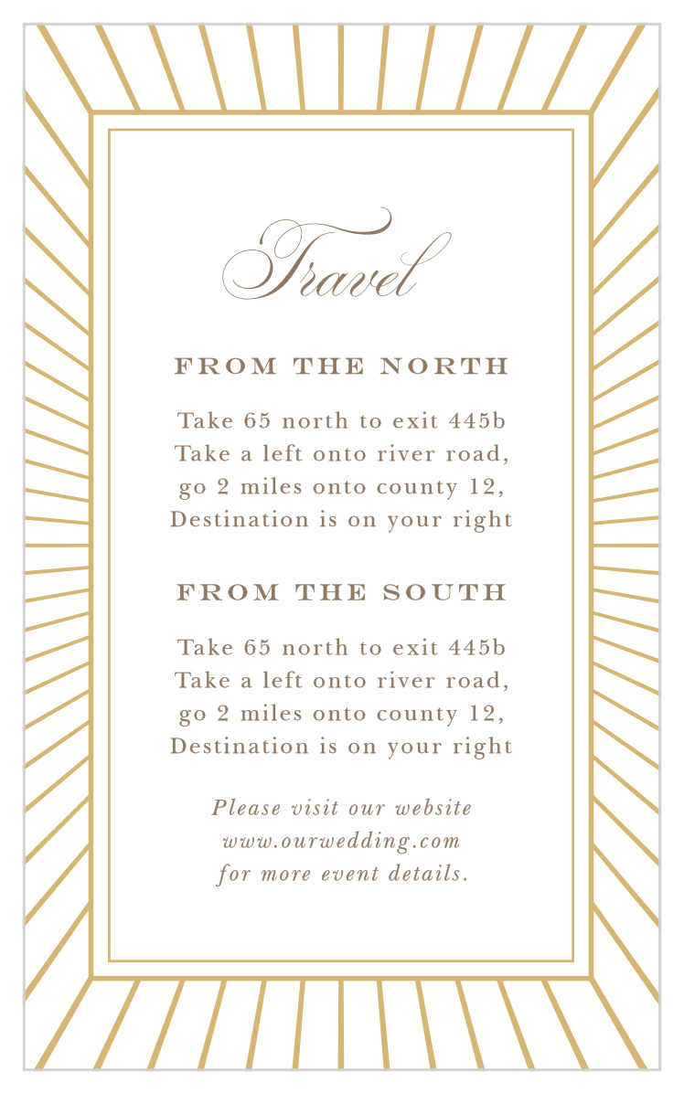 Shining Light LDS Direction Cards by Basic Invite