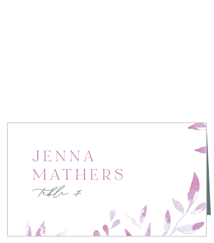 Painted Foliage LDS Place Cards by Basic Invite