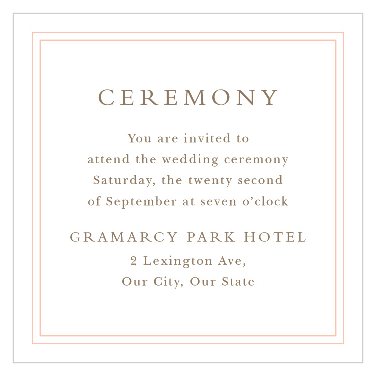 Garden Crest LDS Ceremony Cards by Basic Invite