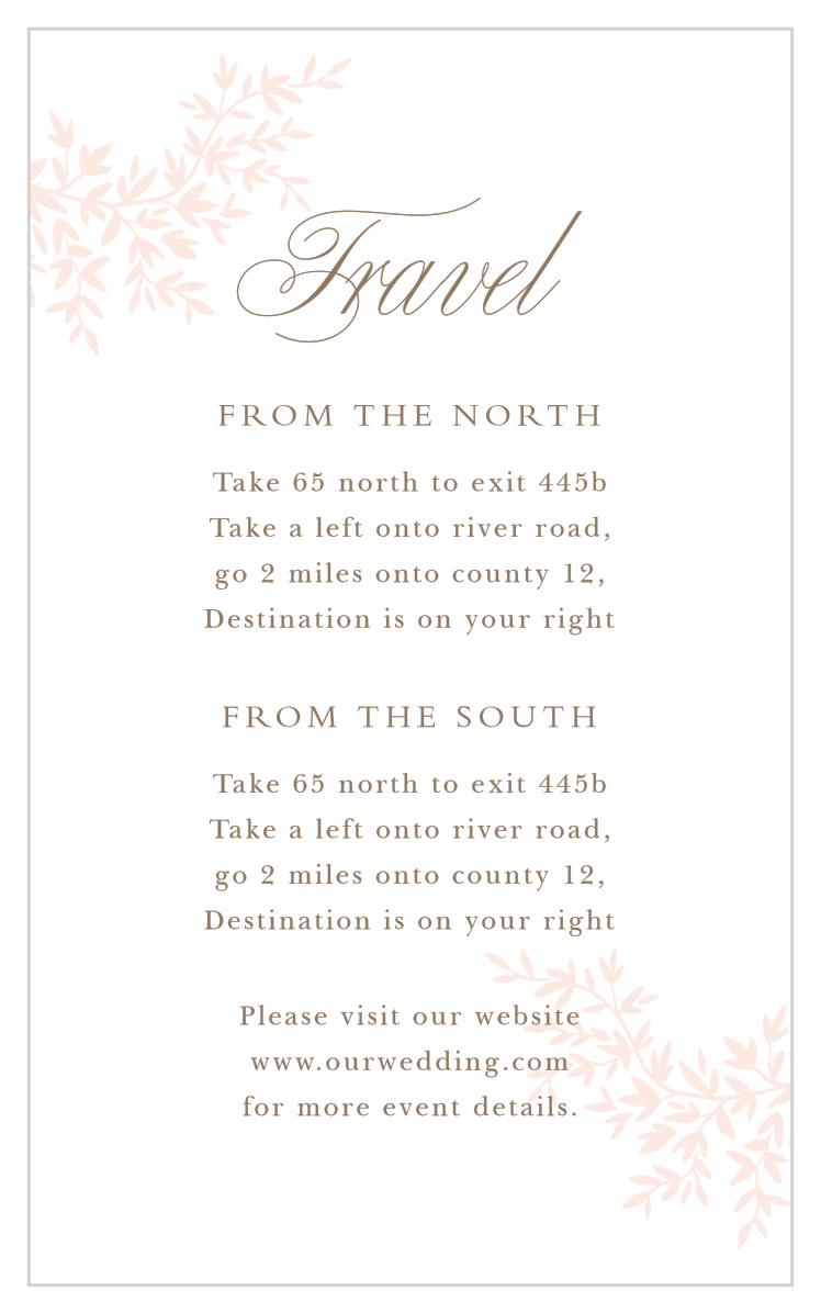 Garden Crest LDS Direction Cards by Basic Invite