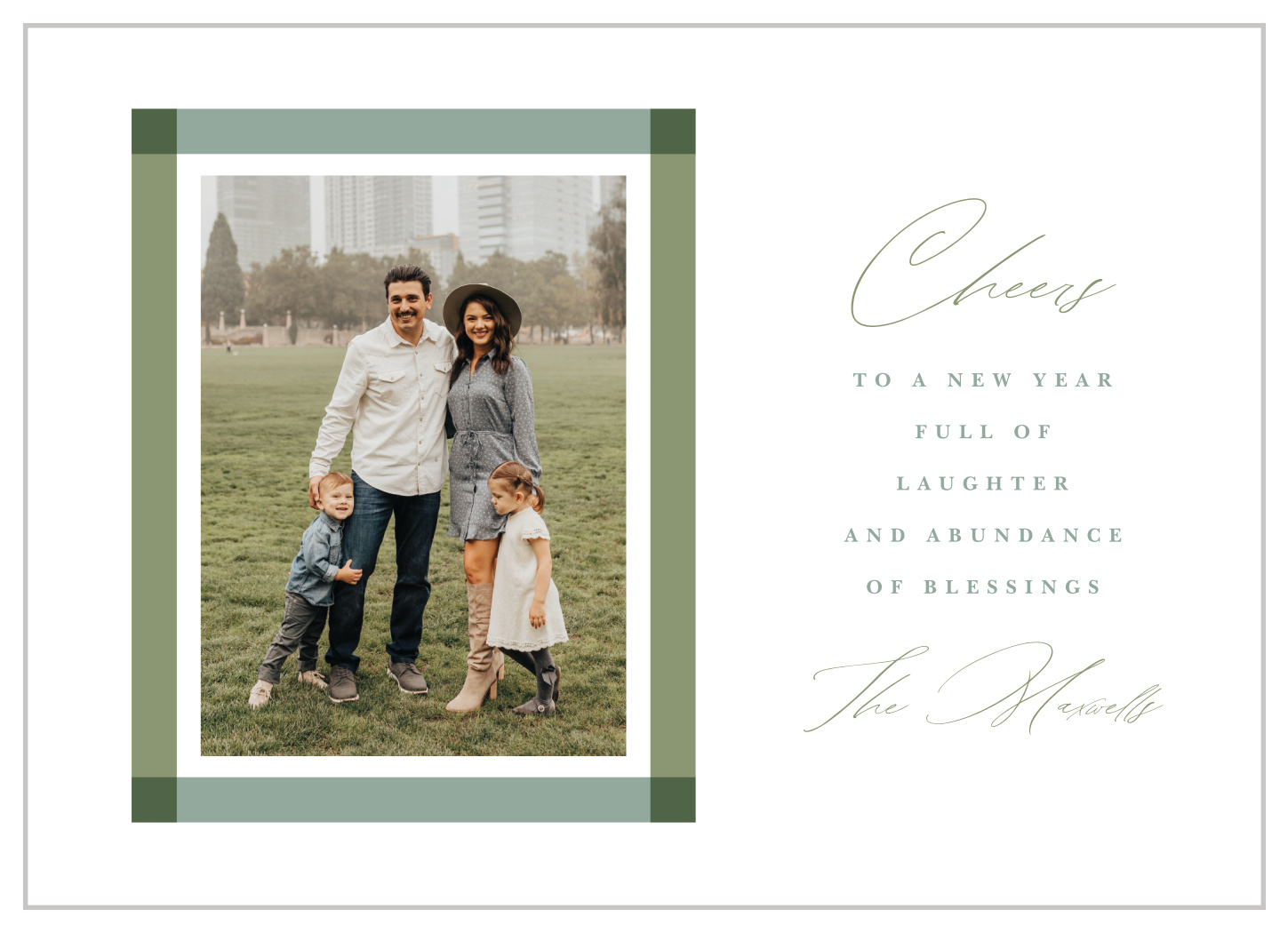 Overlap Frame New Years Cards by Basic Invite