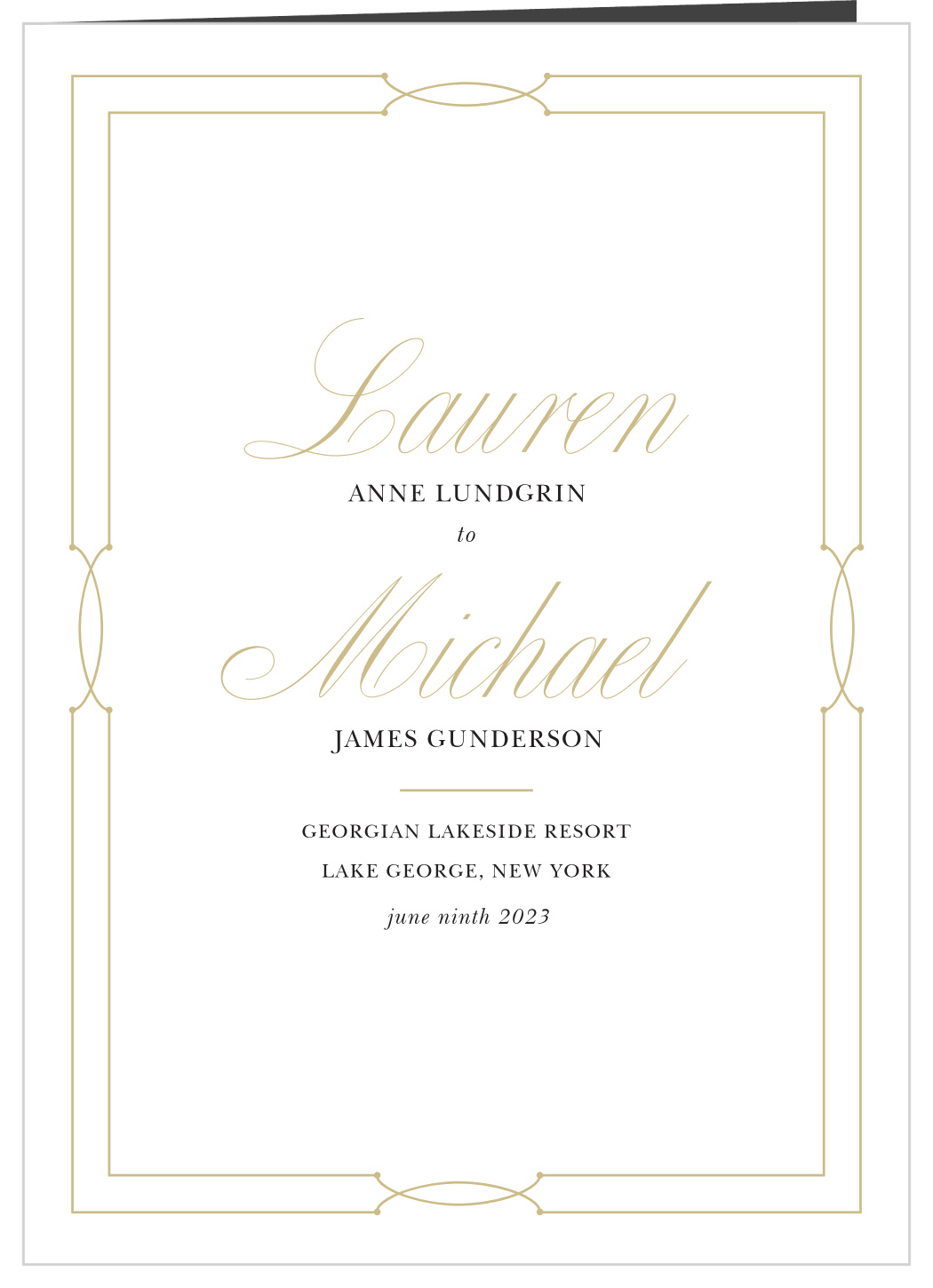 Love Knots Folded Wedding Programs by Basic Invite