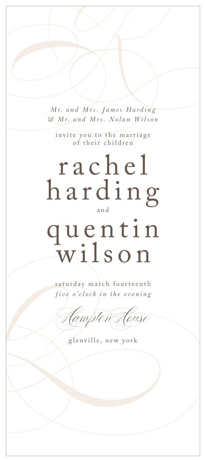 Charming Script Wedding Invitations by Basic Invite