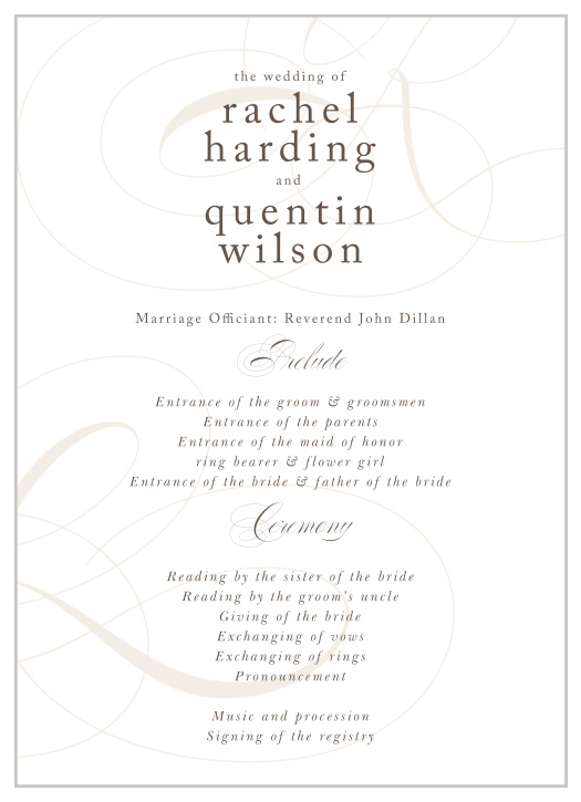 NEW 2023 Wedding Programs | Completely Customizable