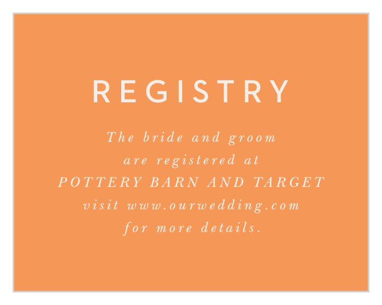 Fluid Florals Registry Cards by Basic Invite
